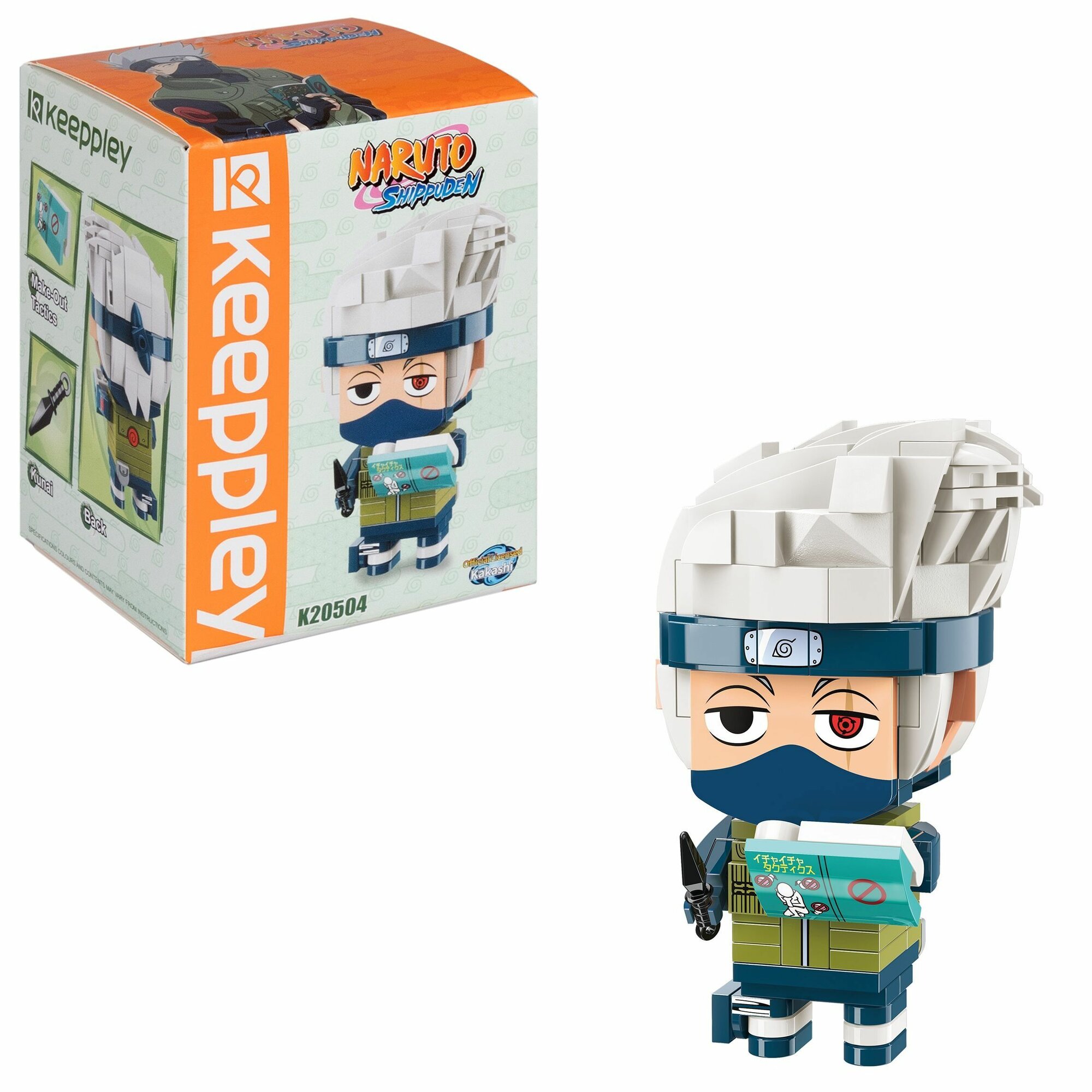 3d конструктор аниме Наруто Какаши Хатаке детский, фигурка, игрушка для мальчиков и девочек в подарочной коробке, 170 деталейxf