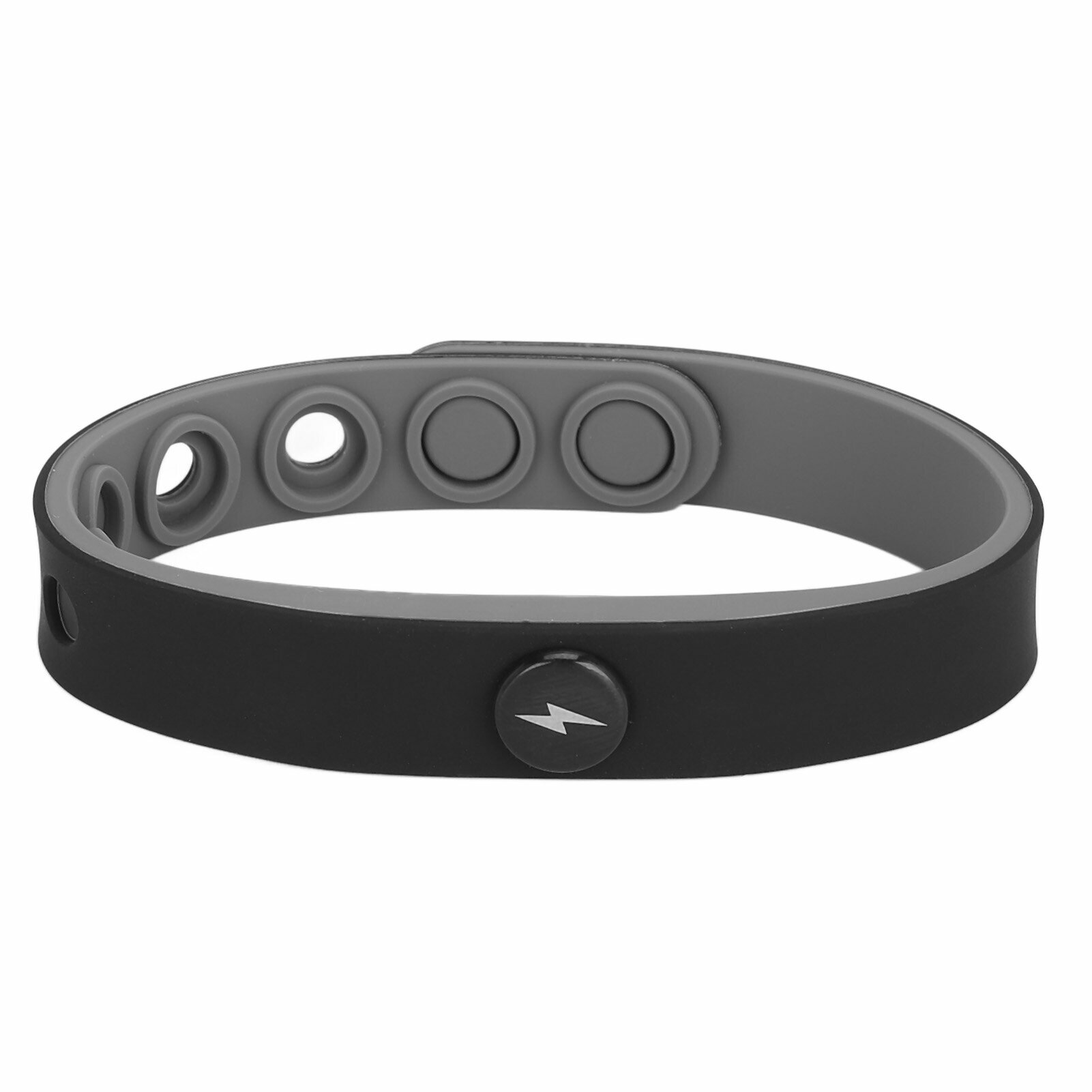 Браслет с отрицательными ионами, повышающий энергию, устраняющий статическое электричество, эластичный силиконовый спортивный браслет, черный.