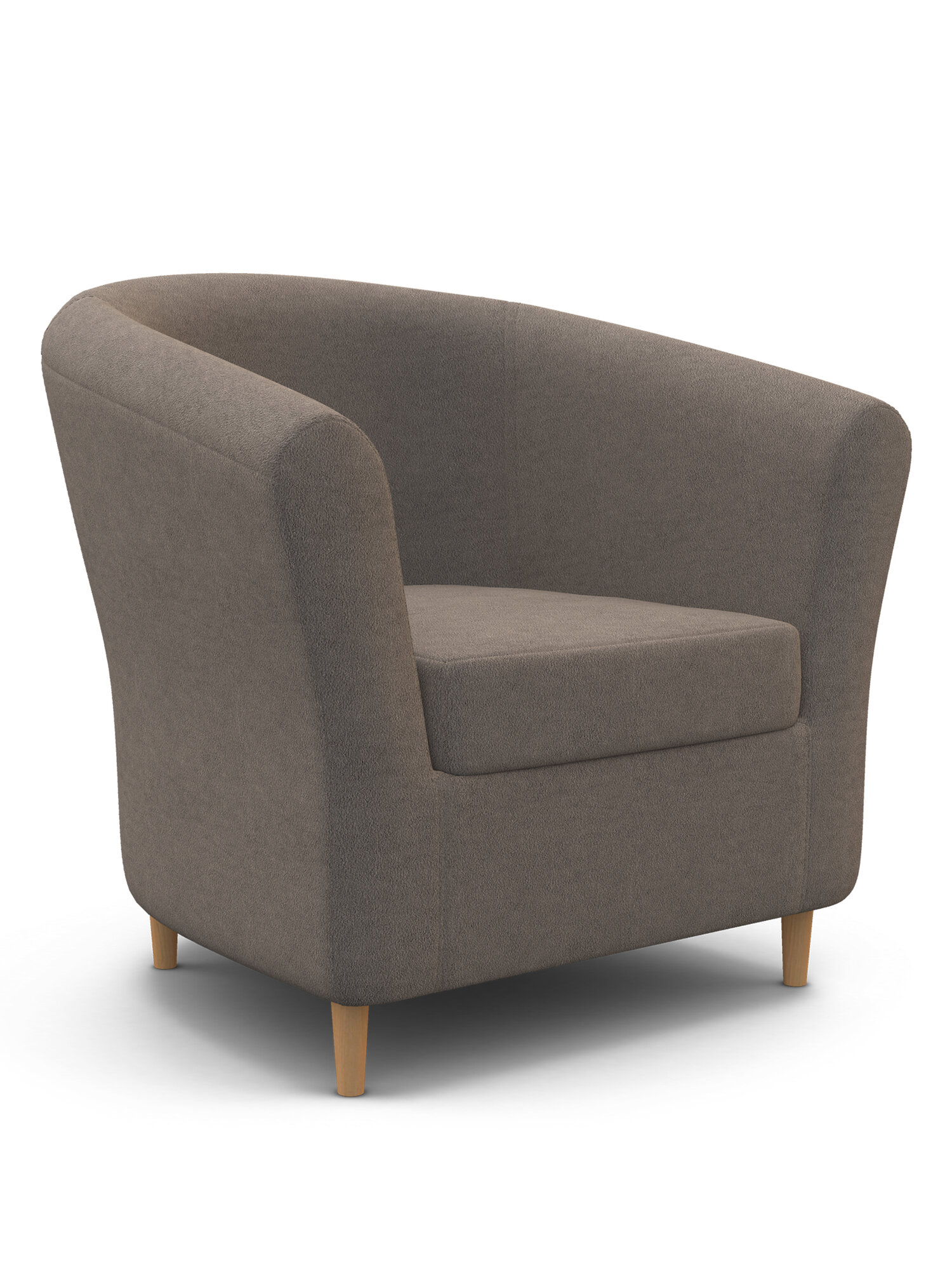 Кресло Евро Лайт велюр светло-коричневый