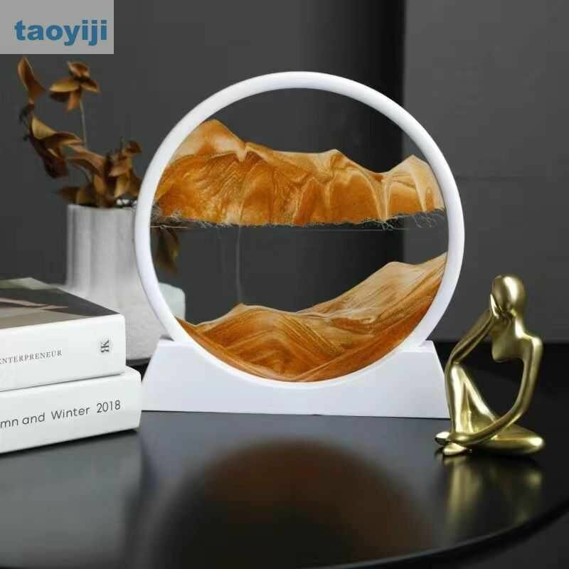 Картина песочная 3D интерьерная в белый рамке / Песочные часы антистресс / подарк