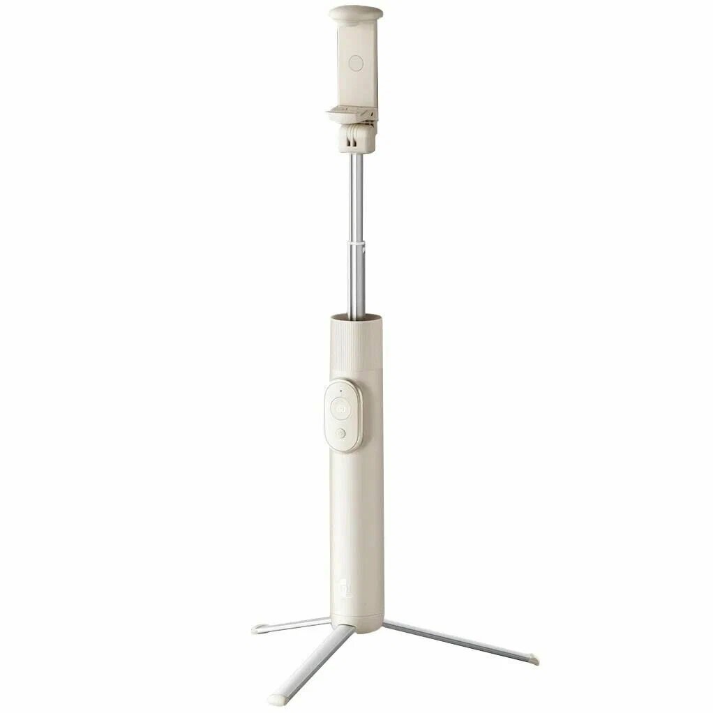 Монопод для селфи "Xiaomi Stand Selfie Stick", 52 см, алюминиевый, молочный белый