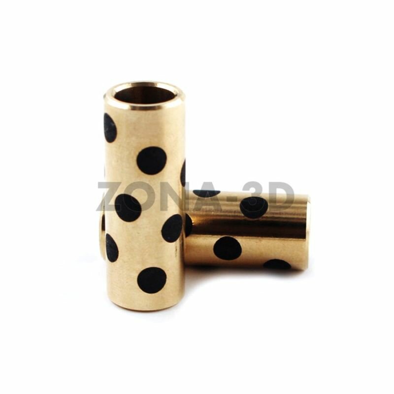 Бронзовая втулка скольжения с графитовыми вставками 8*11*30 мм