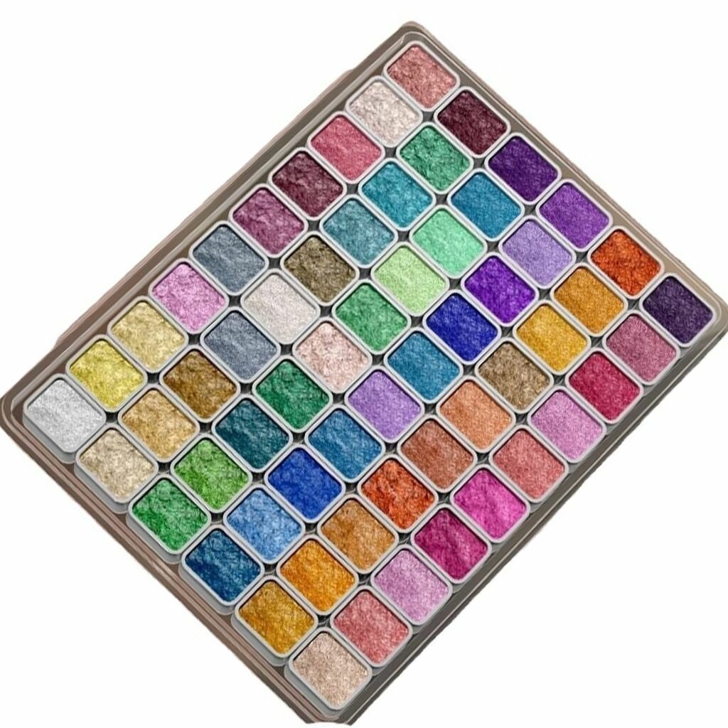 60 цветов набор акварельных красок с перламутровым пигментом