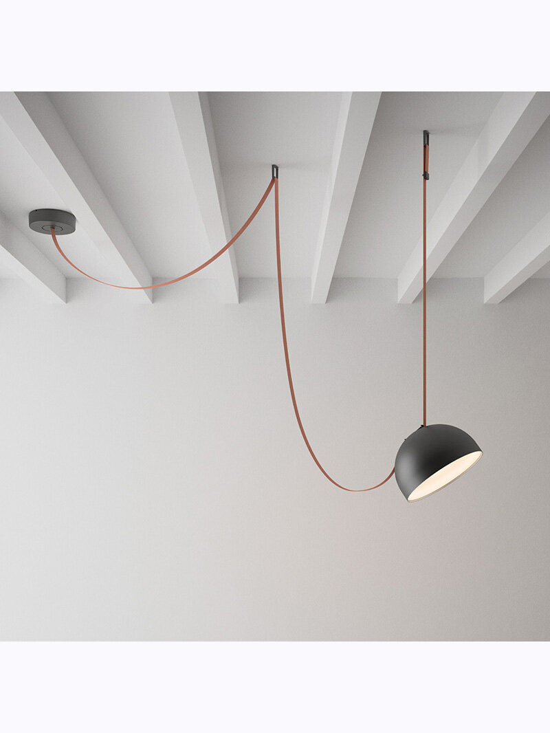 Люстра LJHI, LED, E27, 8Вт, RGB, коричнево-красная, 1 лампочка, IP48, 3 режима — фото 1
