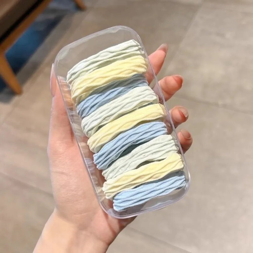 10 шт, мягкие эластичные высокоэластичные резинки для волос, толстые разноцветные прочные Style 2