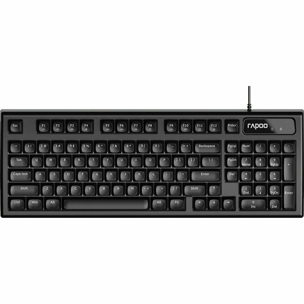 Клавиатура RAPOO проводная NK2800, цвет - черный, 2379981