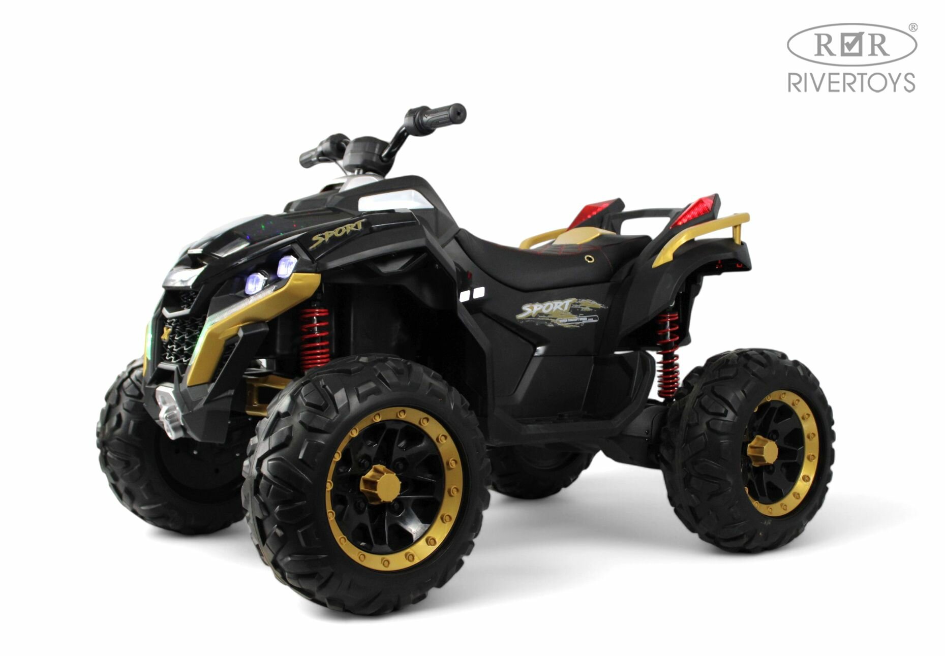 Детский электроквадроцикл RiverToys (Z888VO) 4WD Черный, для детей от 3 до 6 лет