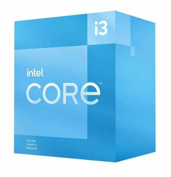 Процессор Intel Core i3-14100F (BX8071514100F) BOX (с кулером) - LGA 1700, 4 x 4,7 ГГц, L2 - 5000 Кб, L3 - 12 Мб, DDR5-4800 МГц, TDP 58 Вт
