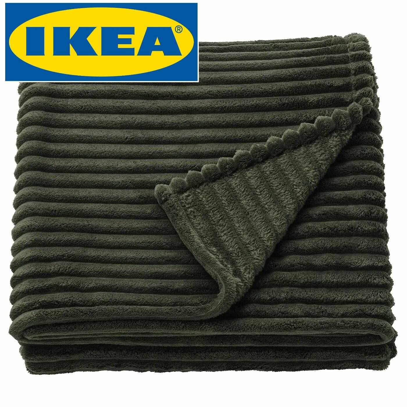 IKEA GULLSTR LE Пододеяльник Серо-зелёный 150x250 см