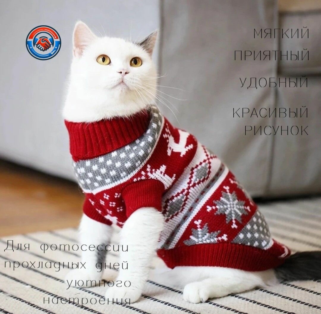 Теплый свитер для собак и кошек мелких пород, мягкая трикотажная одежда для питомцев на холодную погоду, удобный пуловер для йорка чихуа сфинкса