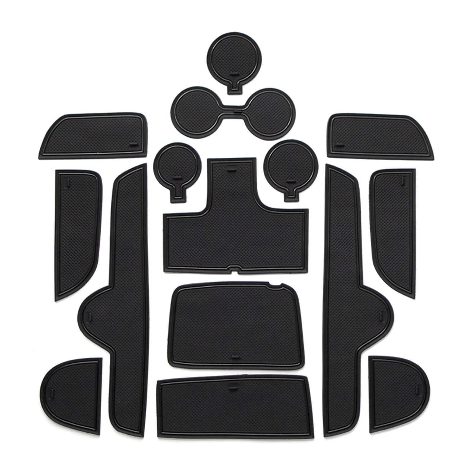 Автомобильный Противоскользящий коврик ZUNDUO для стакана для KIA Forte K3 Cerato 2019-2021 подстаканники Нескользящие коврики аксессуары противоскользящие дверные коврики, NO 19K3 FORTE BLACK