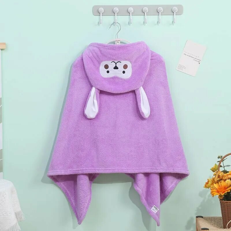 Полотенце банное, Корал-флис, 70x140 см, фиолетовый, 1 шт.