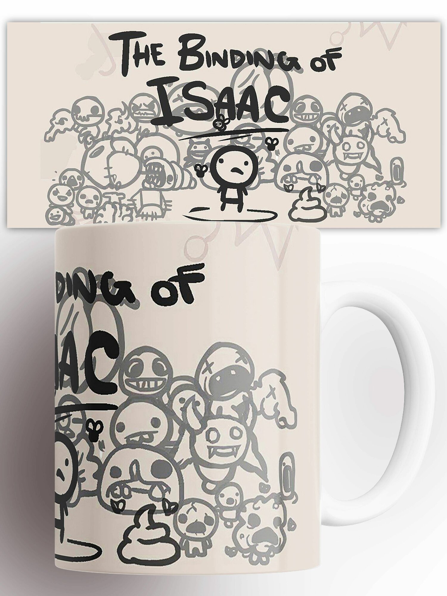 Кружка The Binding of Isaac компьютерная игра , на подарок , с принтом 330 мл