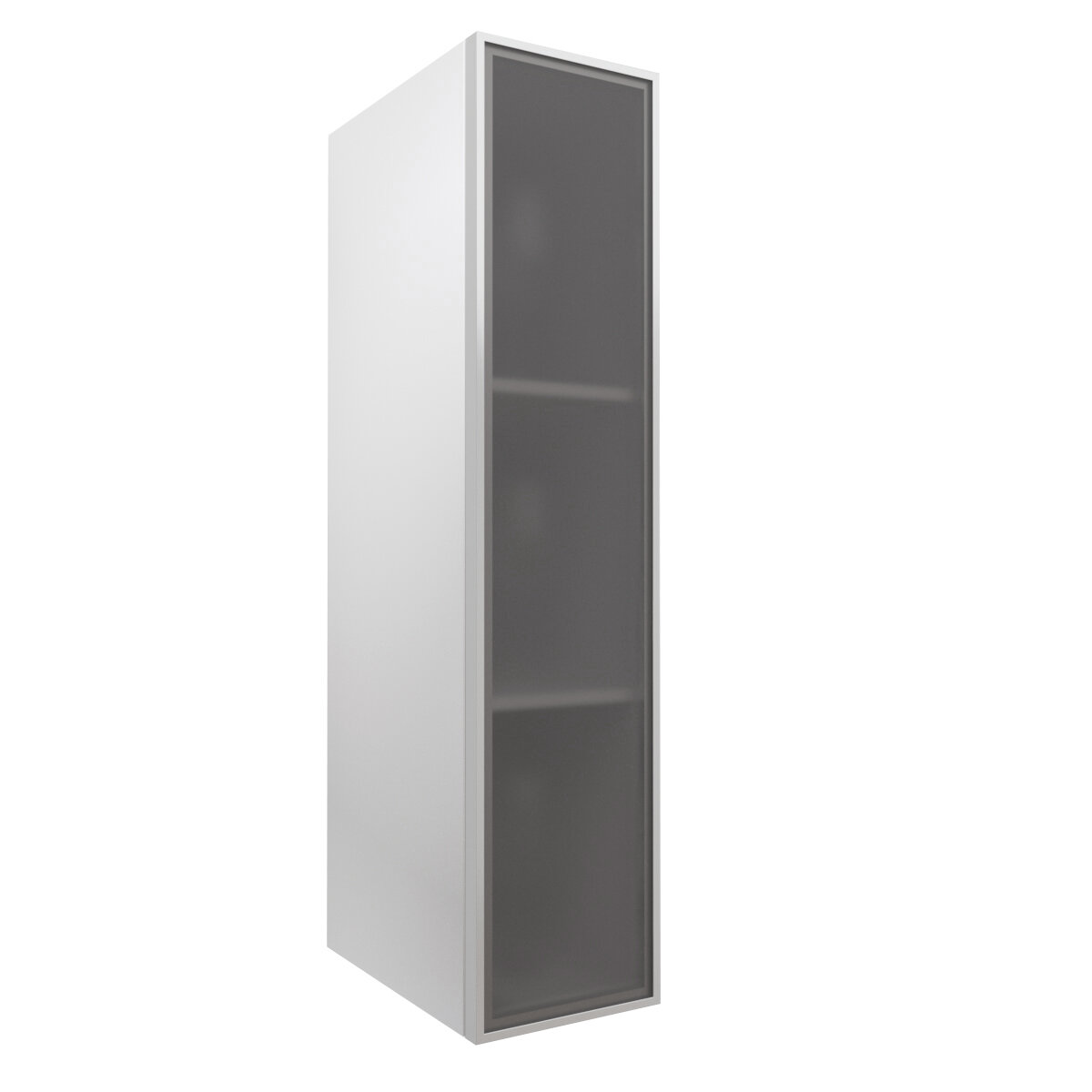 Фасад из алюминиевого профиля со стеклом Aluminum Glass 20х90 см, алюминий браш/графит сатинат