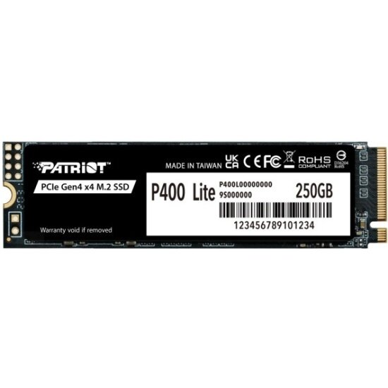 SSD диск M.2 2280 Patriot Memory PATRIOT P400 Lite PCIe 4.0 x4 250GB (P400LP250GM28H)
