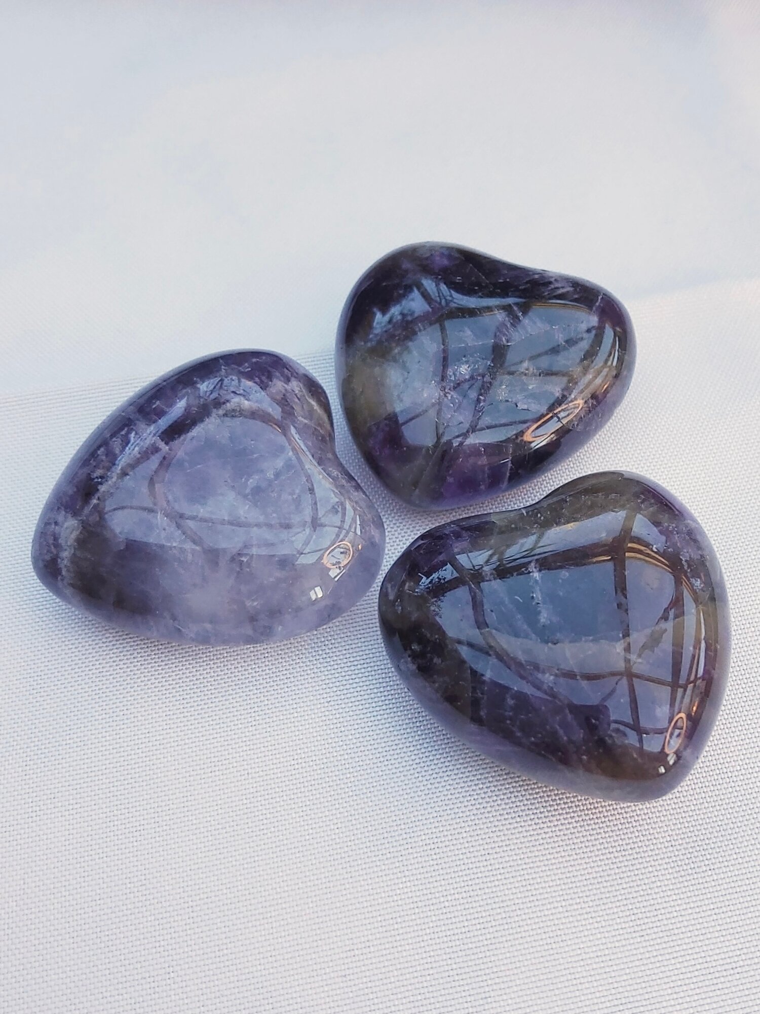 Фигурка сердце натуральный камень Аметист 25 на 25 мм