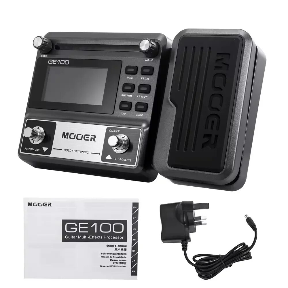Мультиэффектный Процессор Для Гитары MOOER GE100, 8 Эффектов, 40 Ритмов Ударных, Удобный Для Начинающих, С Функцией Лупы