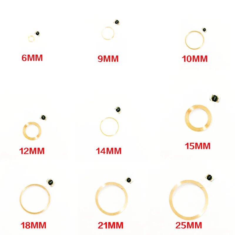 10 шт. NFC теги 10MM CUID COB Coil для контроля доступа