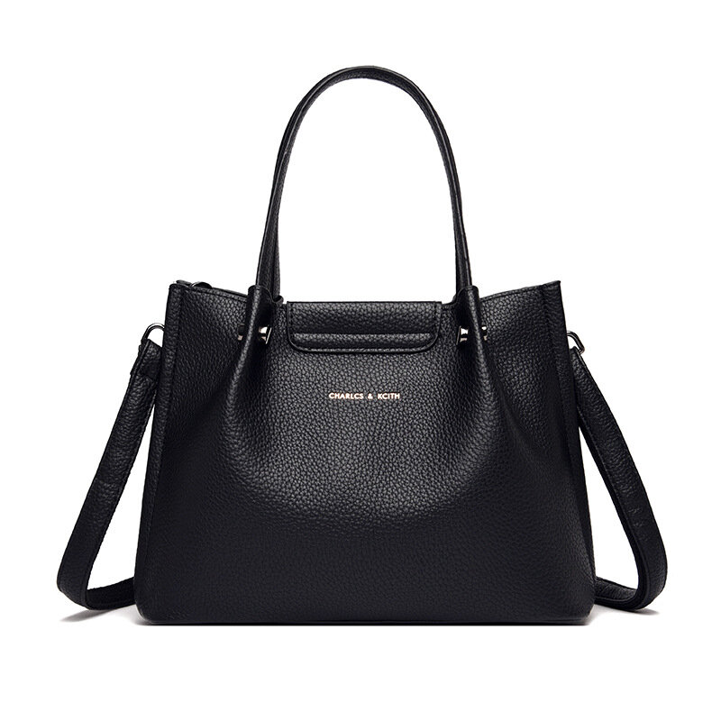 Сплошная цветная женская сумка в стиле ретро, модная плиссированная сумка на плечо на пуговицах, повседневная простая женская сумка через плечо большой вместительности