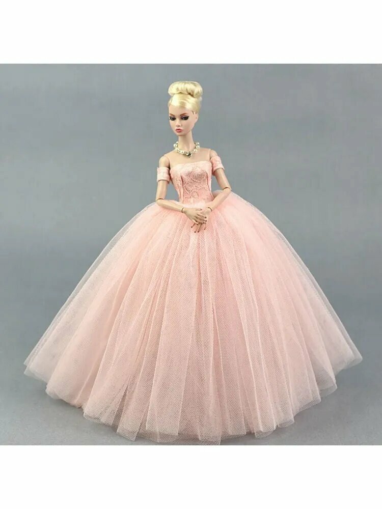 Высококачественное свадебное платье и фата для куклы Барби Barbie