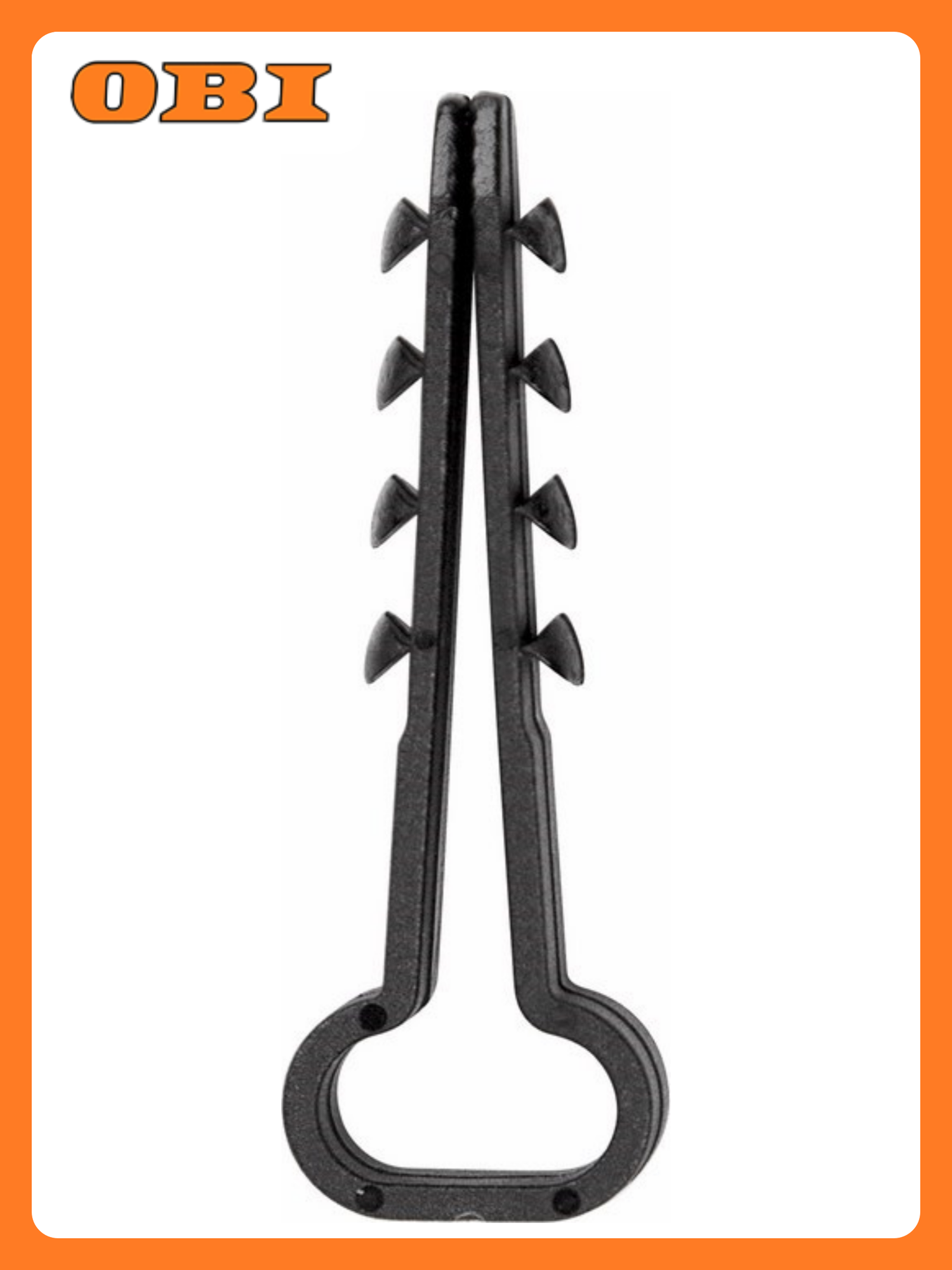 Дюбель-хомут 6-12мм, прямоугольный, черный (100 шт/уп) REXANT