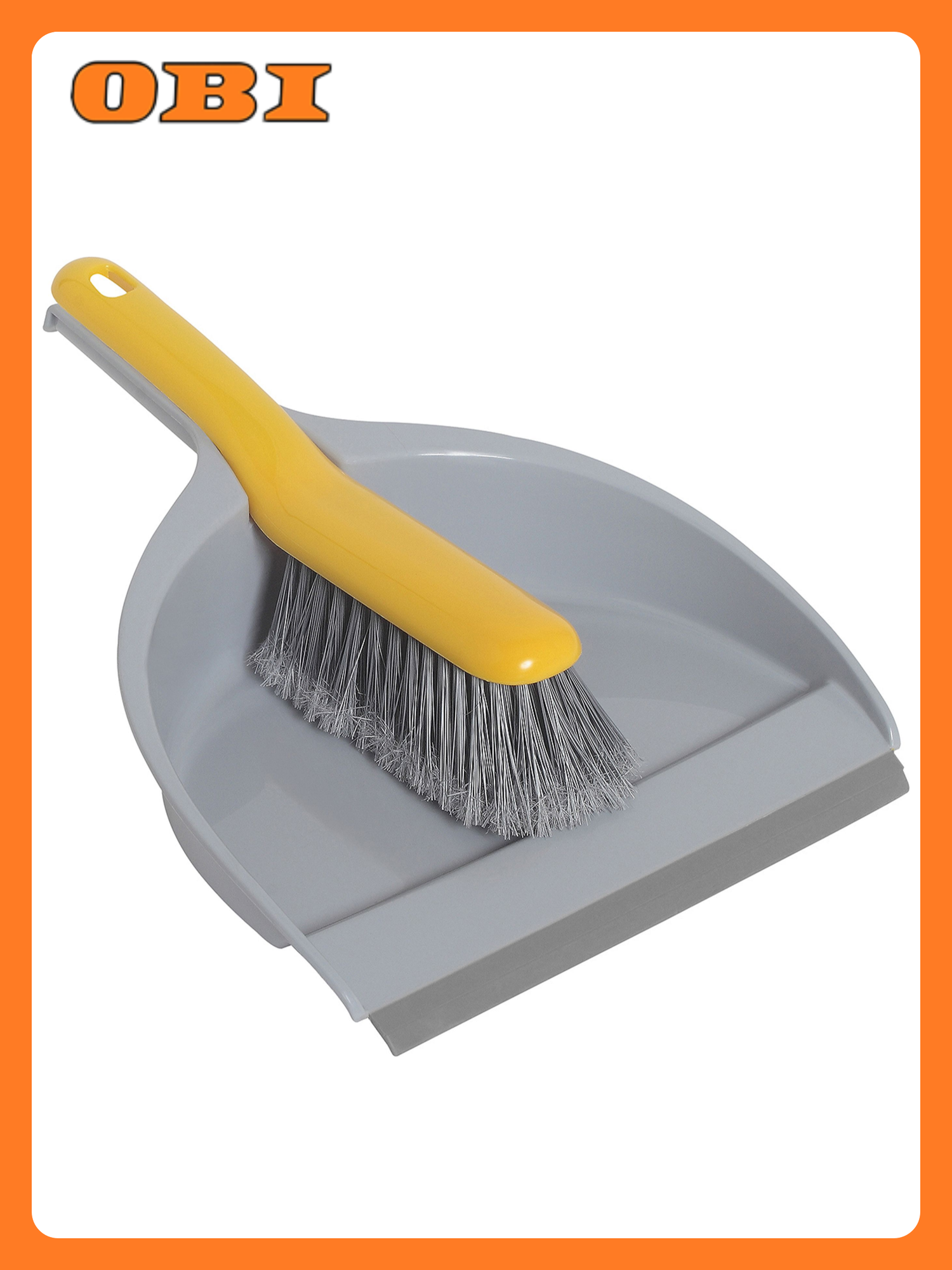 Совок пластиковый со щёткой