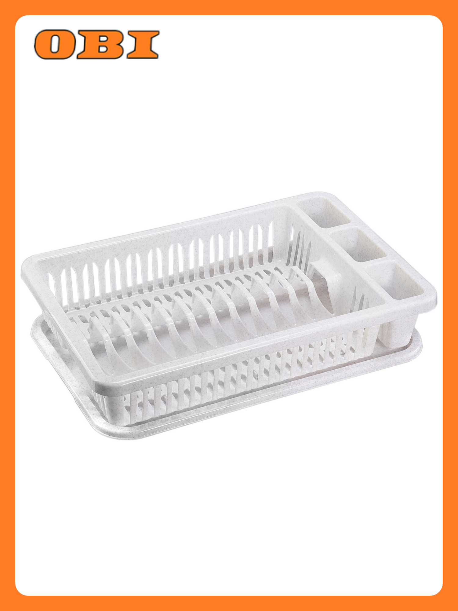 Сушилка для посуды Idea М 1174, встраиваемая, с поддоном, серая