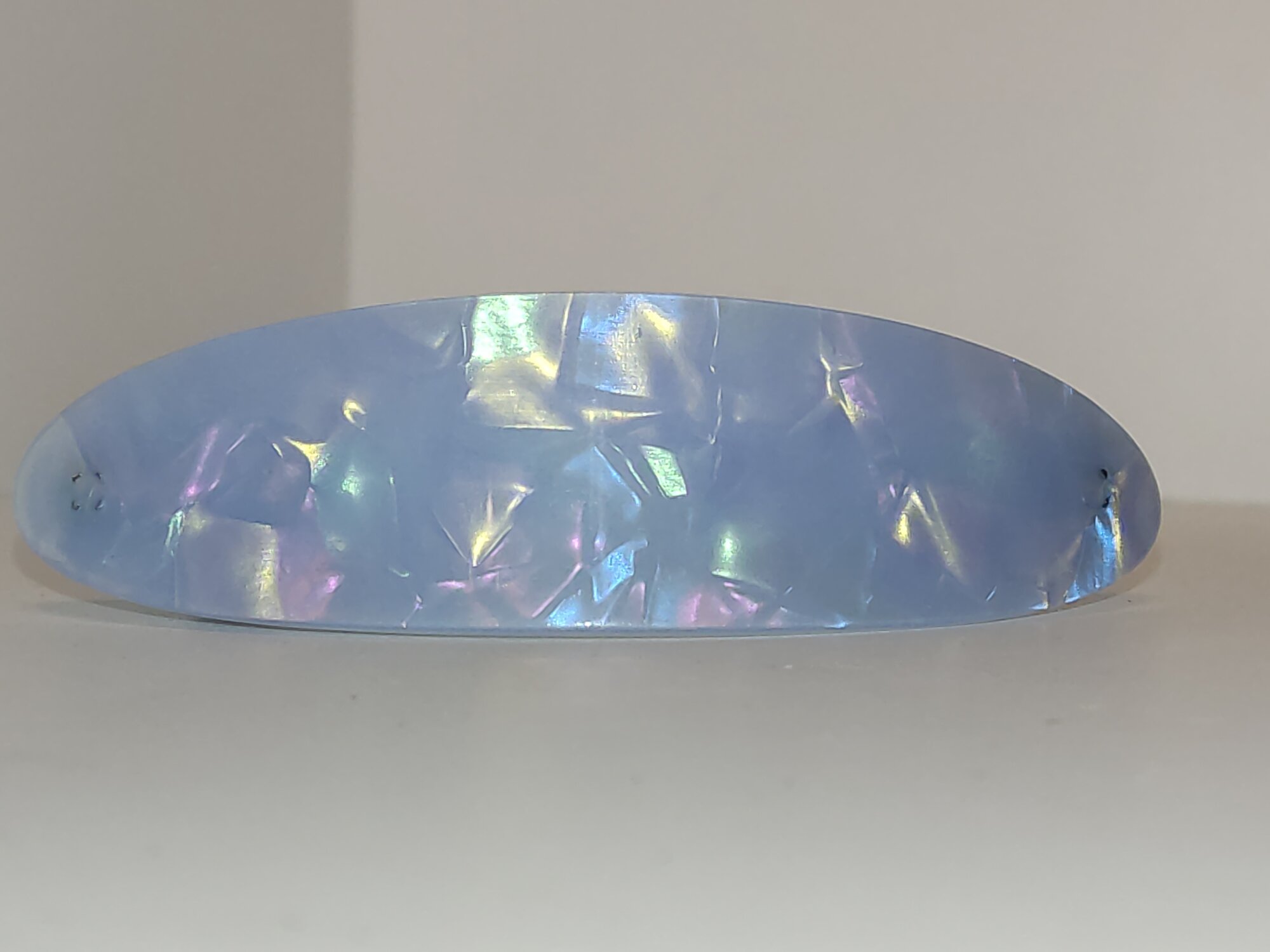 Заколка автомат "Сияние", металл, пластик, 10.5 см, голубой