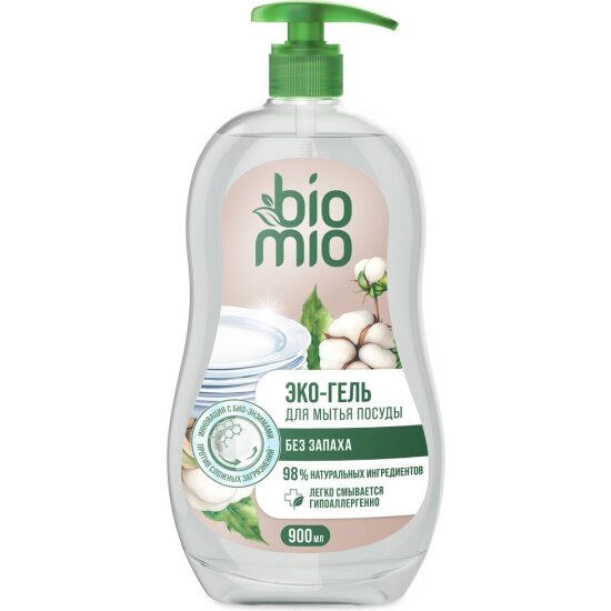 Средство для мытья посуды Biomio BIO-CARE концентрат без запаха, 900 мл