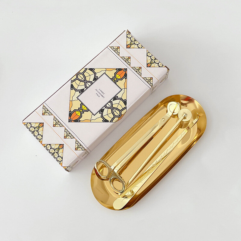 Набор инструментов для ароматерапии: ножницы для свечей, крючок для фитиля, гаситель для свечей, колокольчик для свечей, аксессуары для свечей, цветная коробка