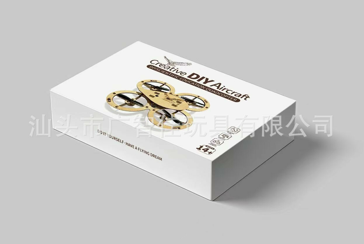 Деревянный сборный DIY дрон с дистанционным управлением, мини-квадрокоптер, модель самолета, образовательный экспериментальный набор, интернет-знаменитость