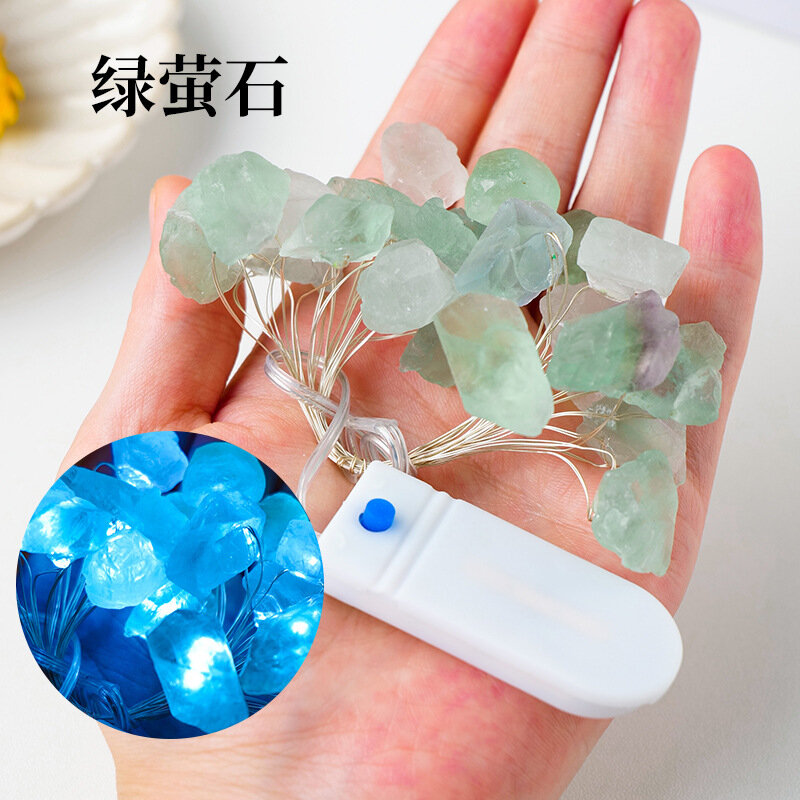 Натуральный розово-белый аметист, сырой камень, атмосферная лампа, длинная полоса, цветная лампа, гирлянда, рождественское украшение, ночник, праздничный подарок