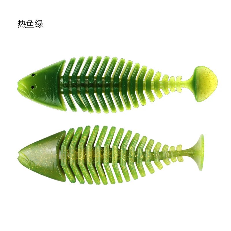 Зеленая плавающая приманка Bone Knot Fish T Tail 10г 9.8см