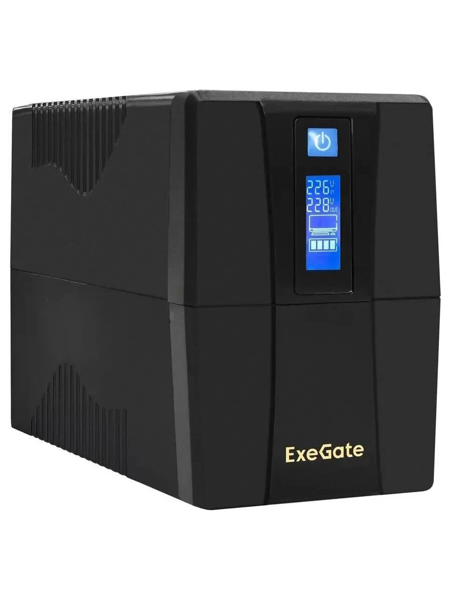 ИБП ExeGate EP285478RUS Power Smart ULB-850. LCD. AVR.2SH. RJ. USB, black