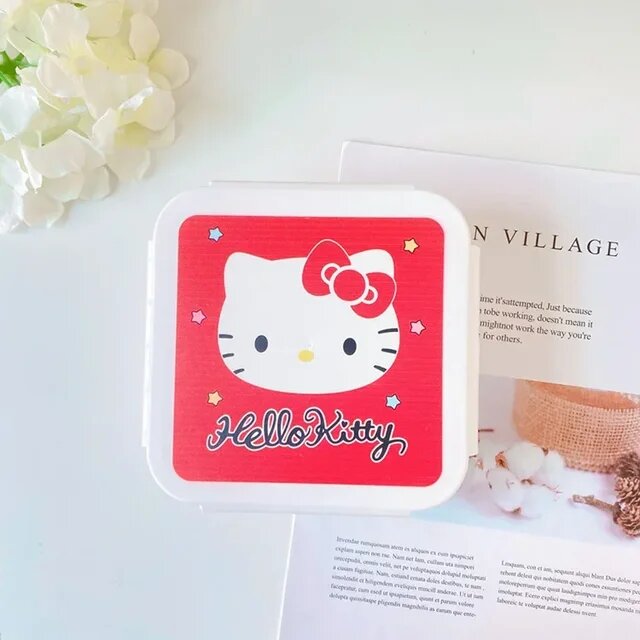 Контейнеры для хранения фруктов из мультсериала Sanrio, милые аниме-персонажи, такие как Чороми, Май Мелоди, Коричный Пёс и Хелло Китти, школьные ланч-боксы и подарки для девочек.