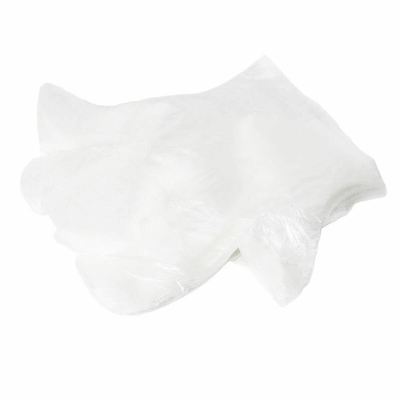 Прозрачные одноразовые перчатки для кухни 100 шт, Белый