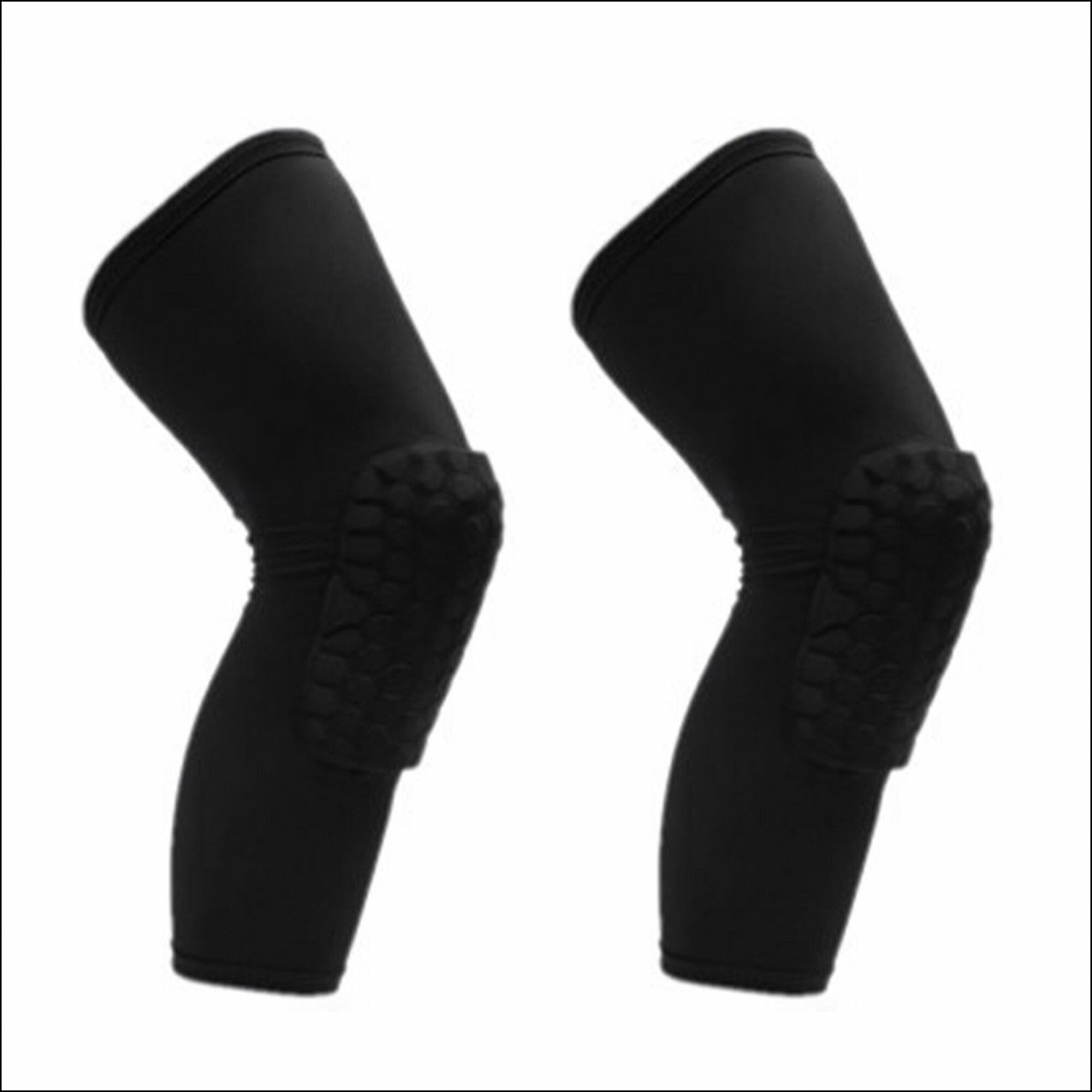 Баскетбольный наколенник Длинные сотовые черные только для M / 160 - 175CM рост