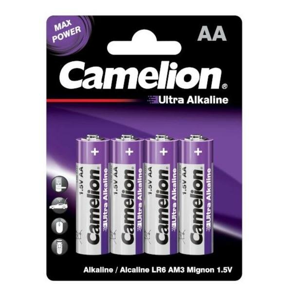 Батарейка алкалиновая (щелочная) Camelion LR6-BP4UT