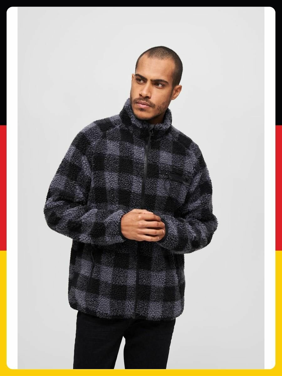 Толстовка Brandit TEDDY, черный; серый, M