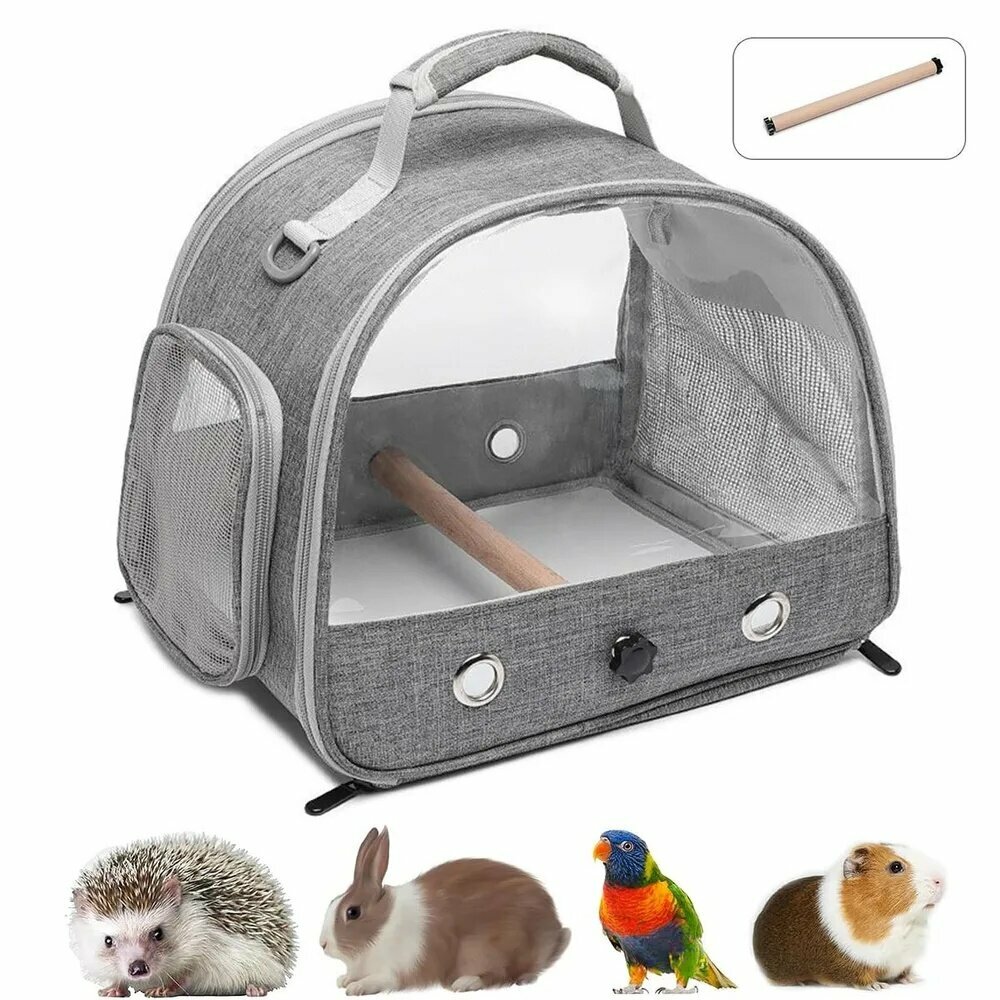 Маленькая переноска для птиц, Дорожная клетка для попугаев и других мелких птиц Морская свинка Бородатый дракон