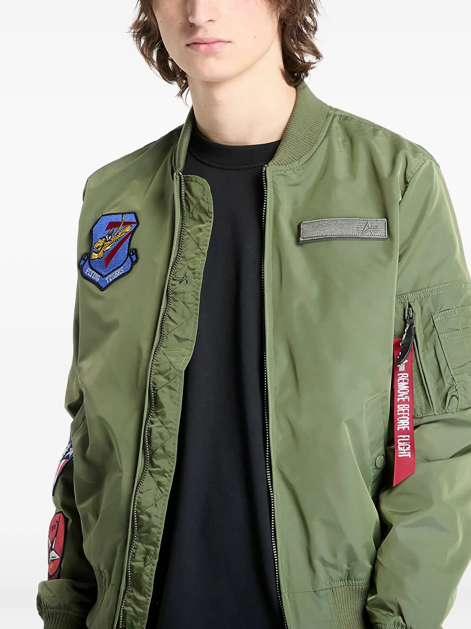 Куртка ALPHA INDUSTRIES MA-1 TT Flying Tigers, размер XL, green — фото 1