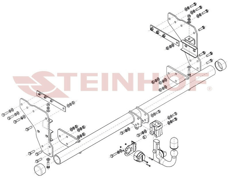 Фаркоп на Mitsubishi L200 2019-2023 без подрезки бампера (паспорт и сертификат в комплекте)(без электрики) Steinhof. M-362