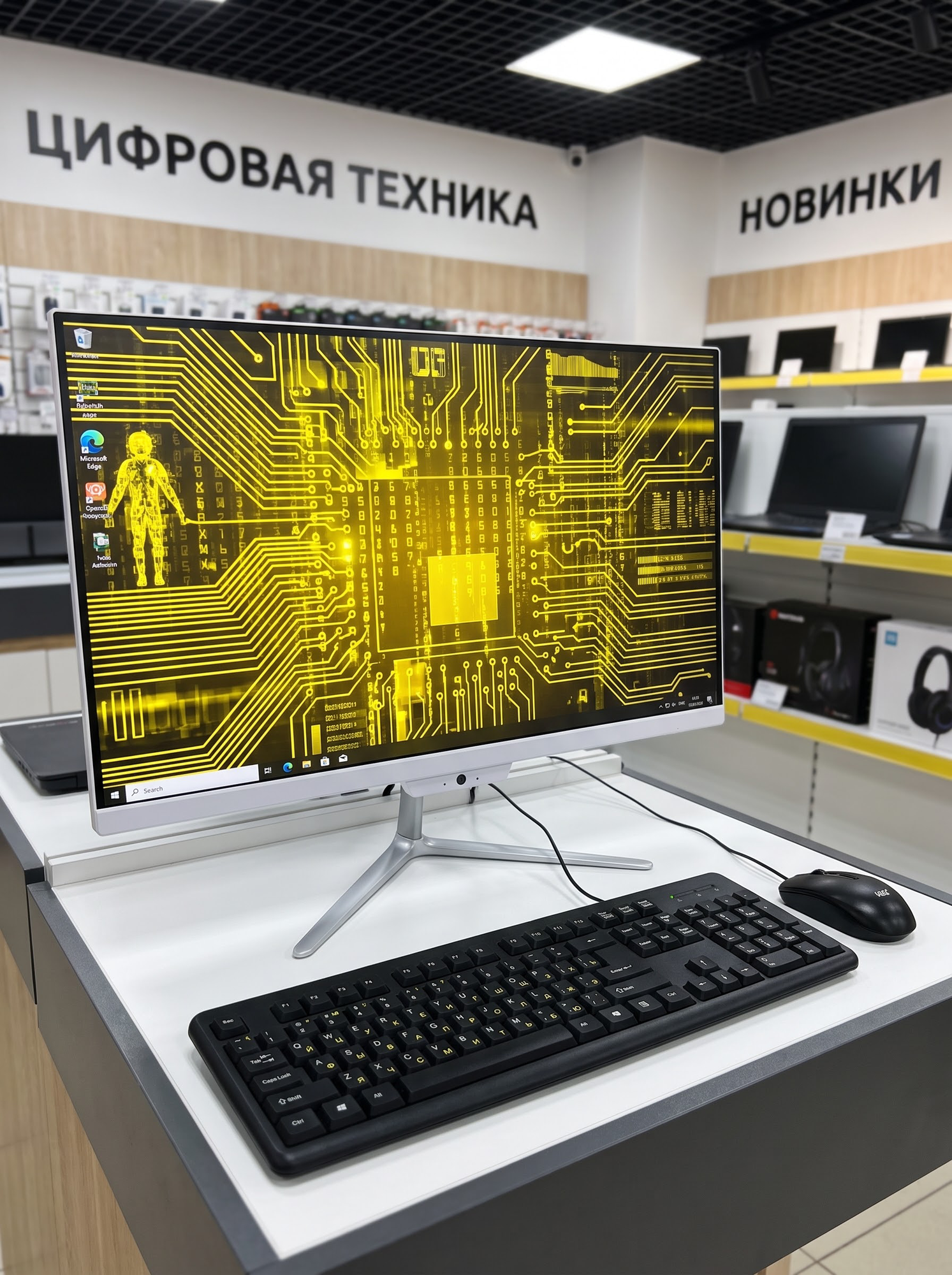 Моноблок 24", I7-4790 Windows 10 pro, SSD 512GB, RAM 16ГБ, Wi-Fi/Bluetooth, белый Русская раскладка