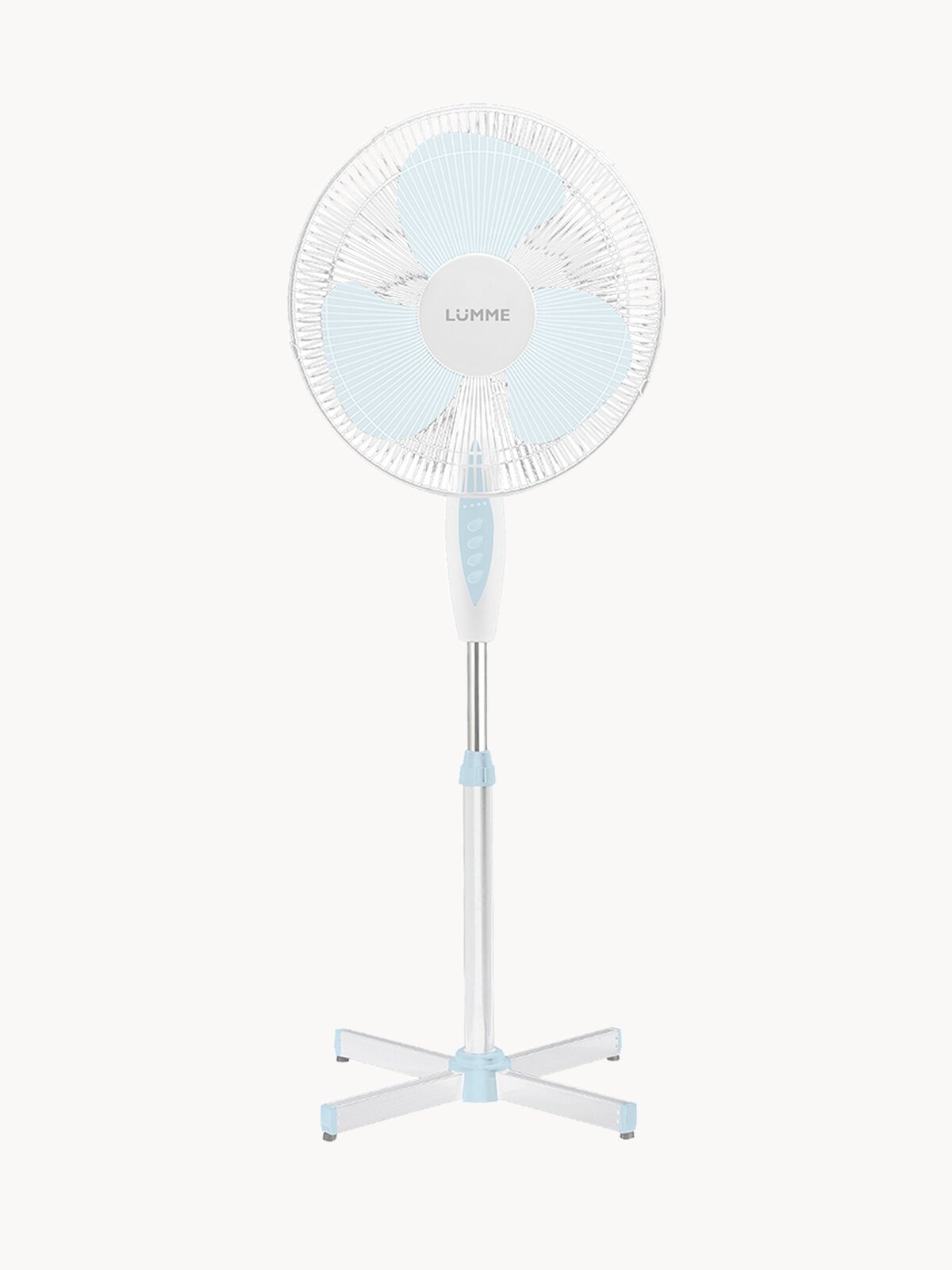 Напольный вентилятор с пультом ДУ LUMME LU-FN103 белый/голубой