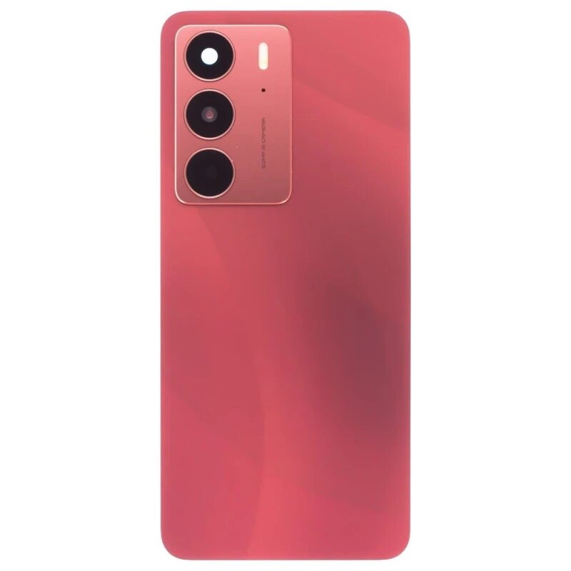Задняя крышка для Realme C75 (RMX3941) (красный) (в сборе со стеклом камеры)