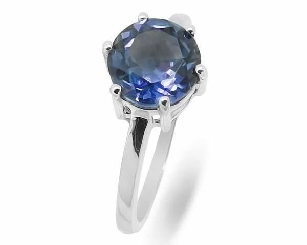 Кольцо, серебро, 925 проба, Лондон топаз, фианит
