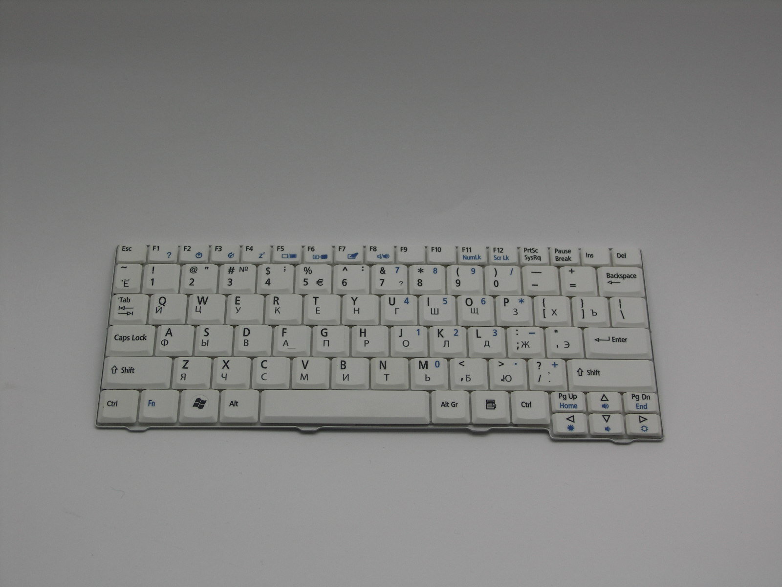 Клавиатура для Acer Aspire One ZG5, ZG8, D250, A110, A150, D150, eMachines 250 белая