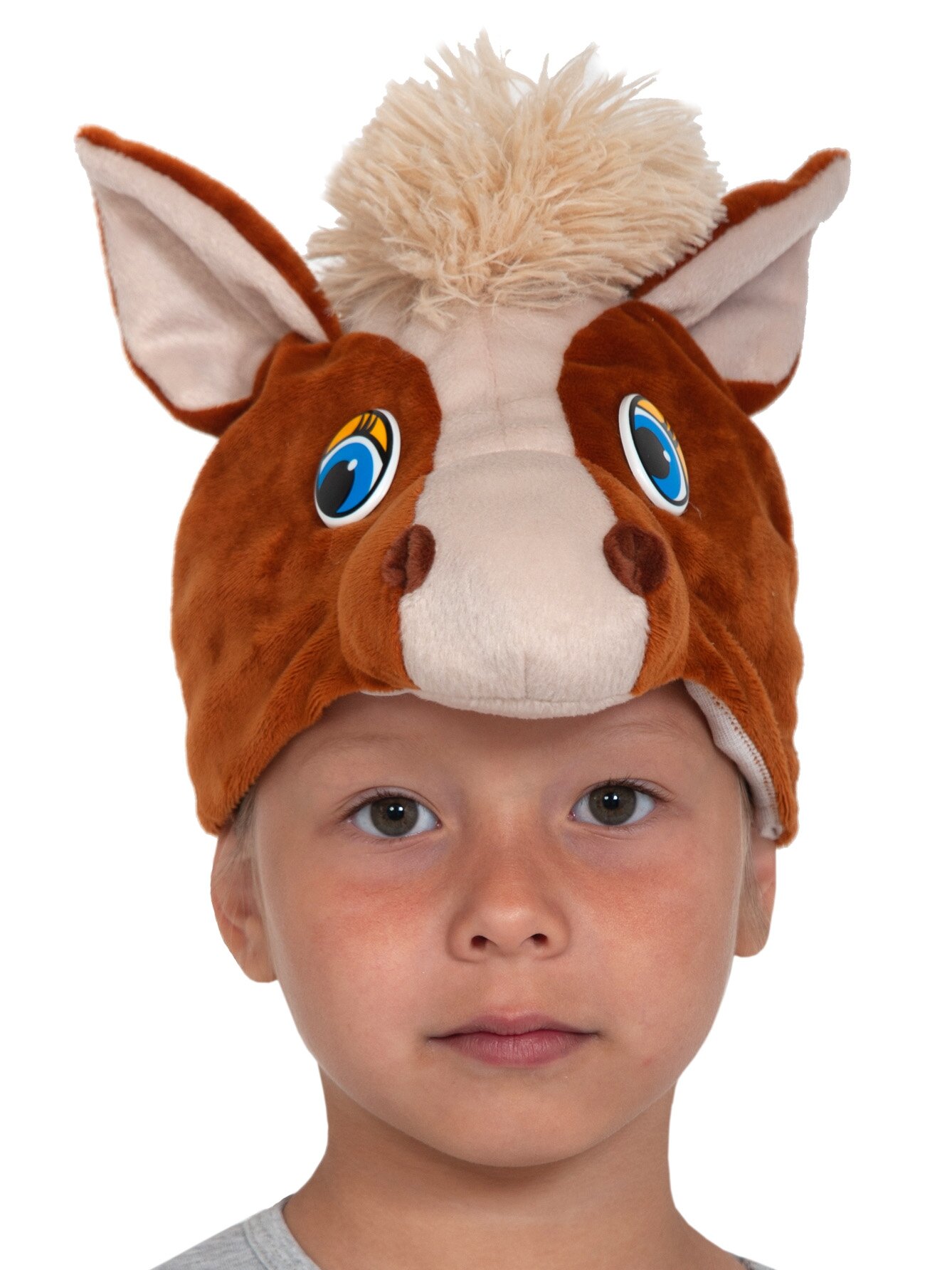 Шапочка маска детская Коник