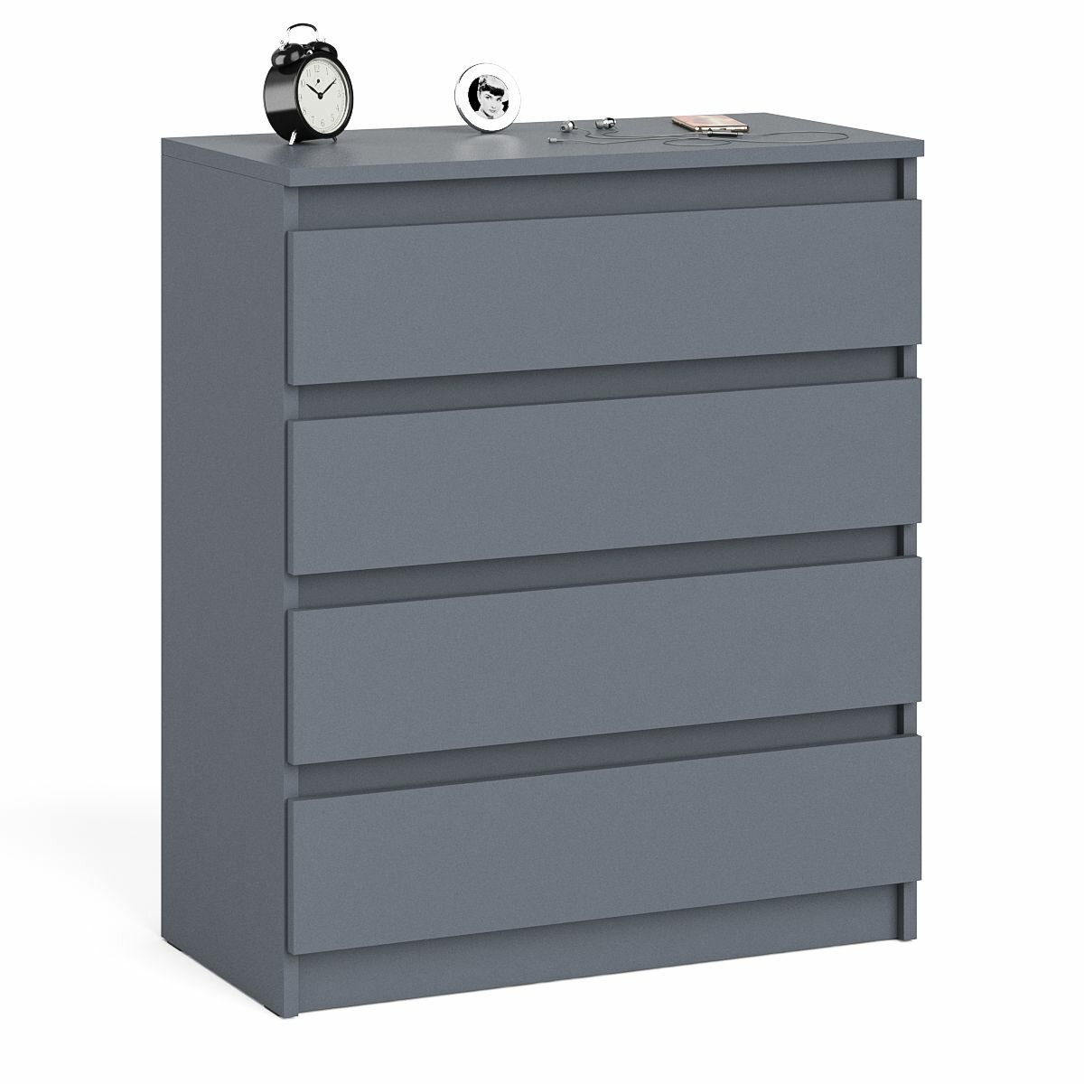 Комод четыре ящика Мори МК800.4 цвет графит, ШхГхВ 80,4х41х94 см.