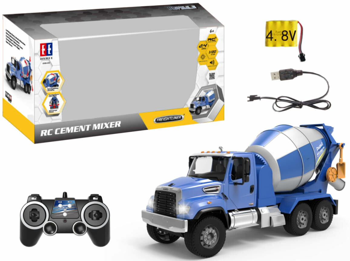 Double Eagle Бетономешалка FREIGHTLINER 1:20 на Радиоуправление (свет, звук)